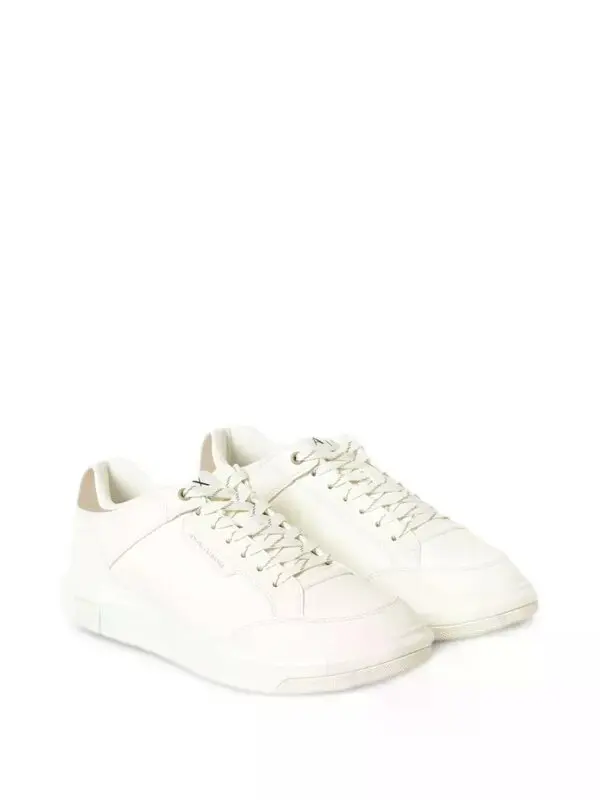 Emporio Armani Panelled Lace-up Sneakers - Neutrals