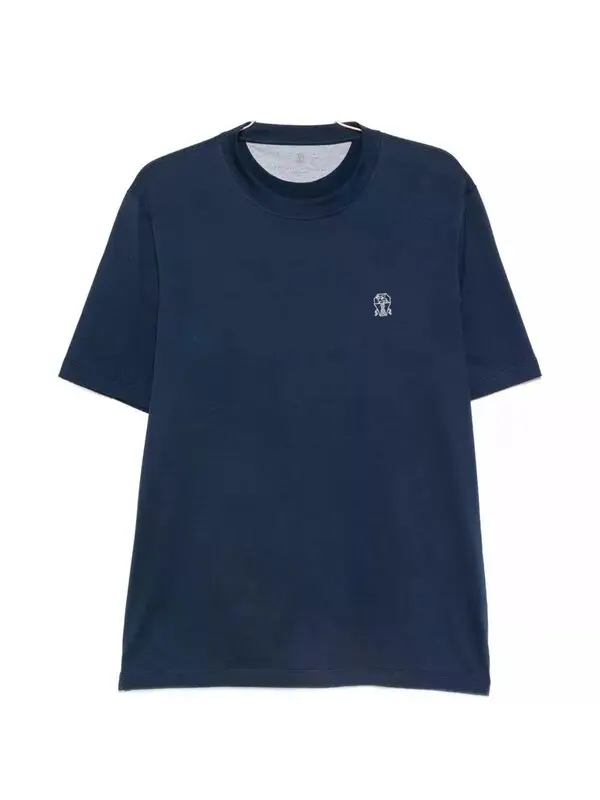 Brunello Cucinelli Logo-embroidered Crew-neck T-shirt