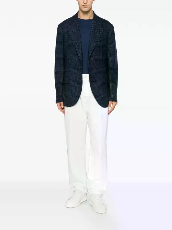 Brunello Cucinelli Logo-embroidered Crew-neck T-shirt - Blue