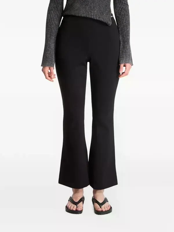 Calvin Klein Print Flared Tailored Trousers - Black