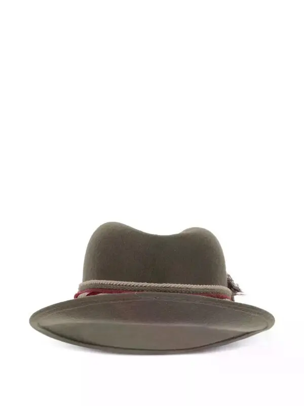 ALEXIA ALVAREZ DE TOLEDO Feather Brooch Wide-brim Hat