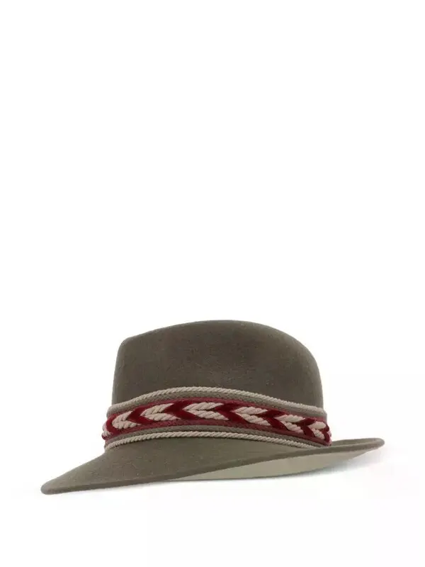 ALEXIA ALVAREZ DE TOLEDO Feather Brooch Wide-brim Hat