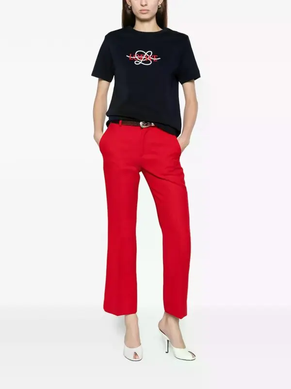 Loewe Logo Embroidered T-shirt