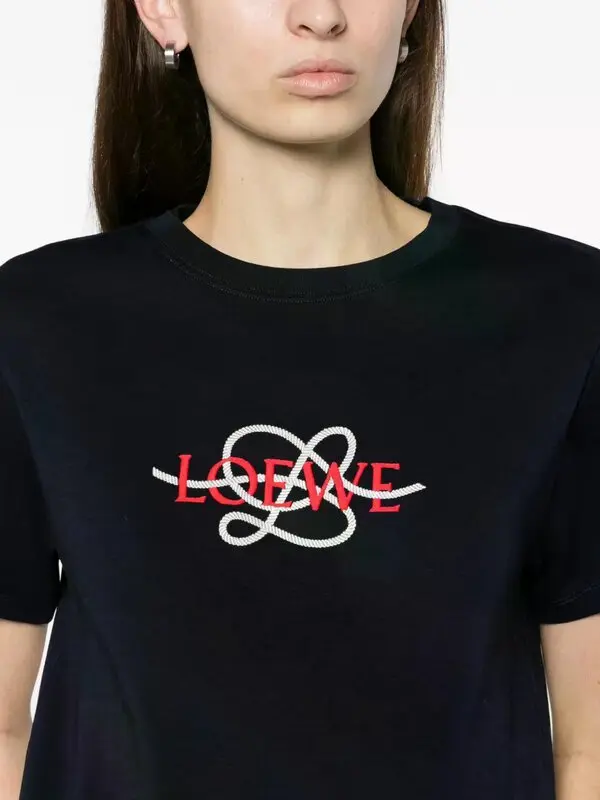 Loewe Logo Embroidered T-shirt