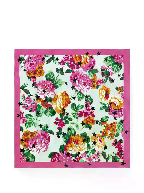 Kenzo Floral Star-pattern Bandana Scarf