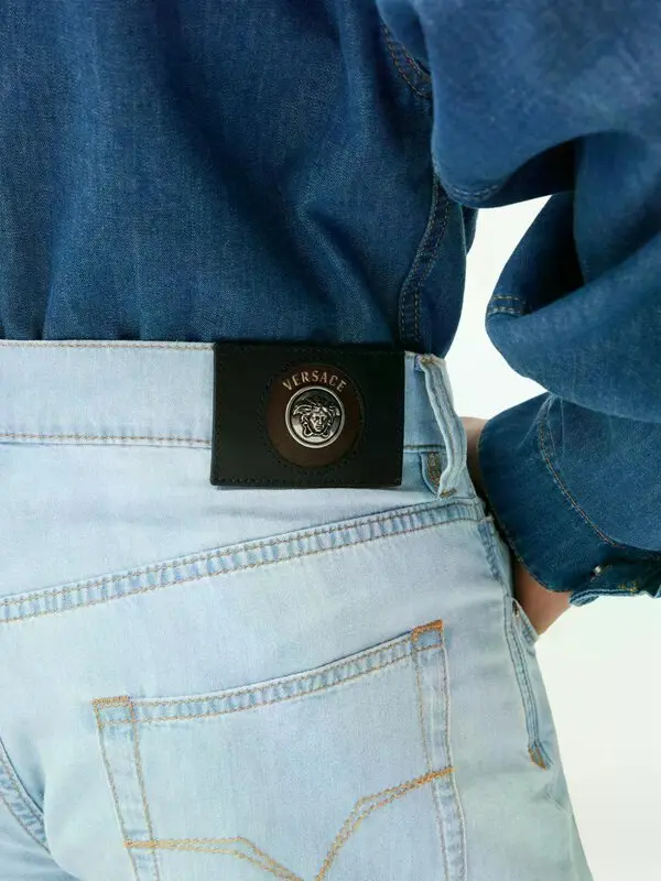 Versace Chambray Denim Shorts