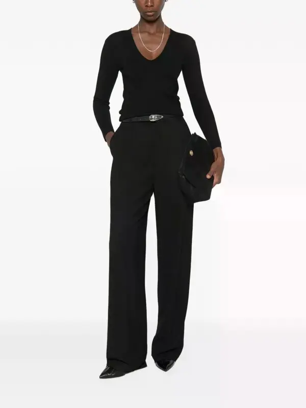 TOTEME V-neck Ribbed Sweater
