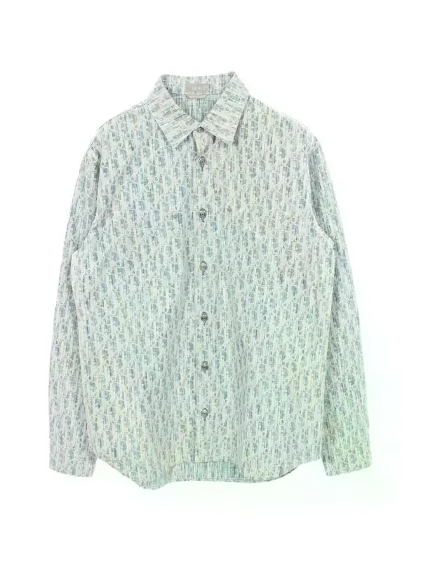Dior 2010s Oblique Pattern Denim Shirt