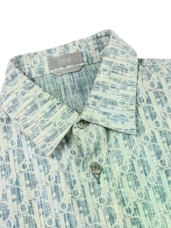 Dior 2010s Oblique Pattern Denim Shirt