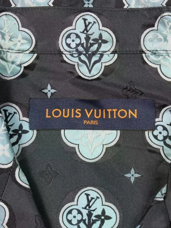LOUIS VUITTON 2010s Monogram Silk Shirt - Grey