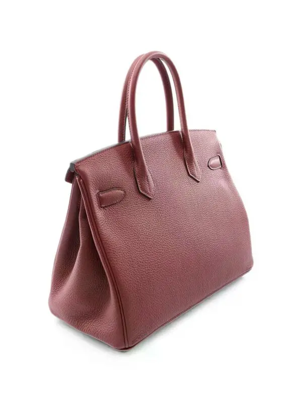 Hermès 30 Birkin Leather Tote Bag - Red
