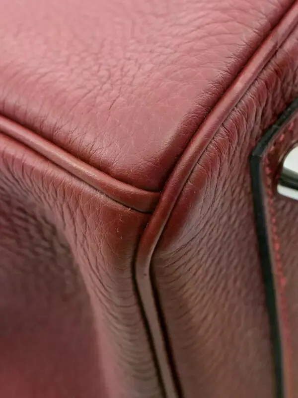 Hermès 30 Birkin Leather Tote Bag - Red