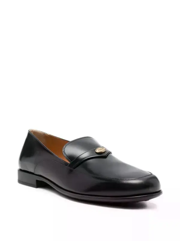 TOD'S Logo Plaque Loafers