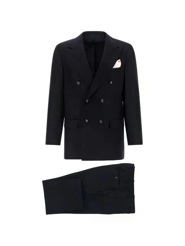 Kiton Double-breasted Peak-lapel Suit
