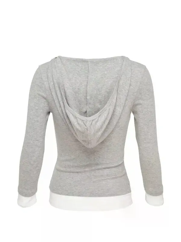 GLOWNY Layered Contrast Hoodie