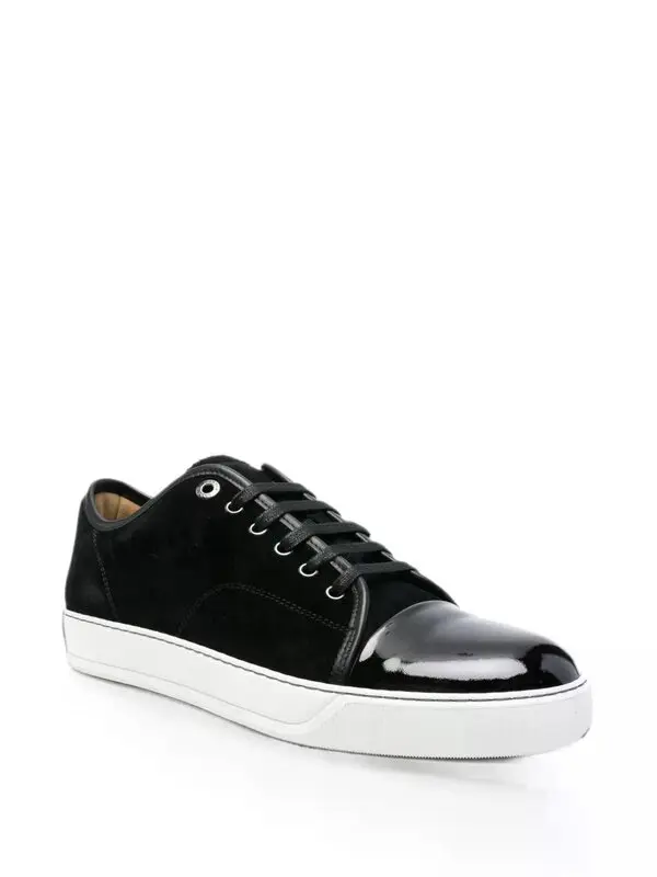LANVIN Patent-toe Suede Sneakers