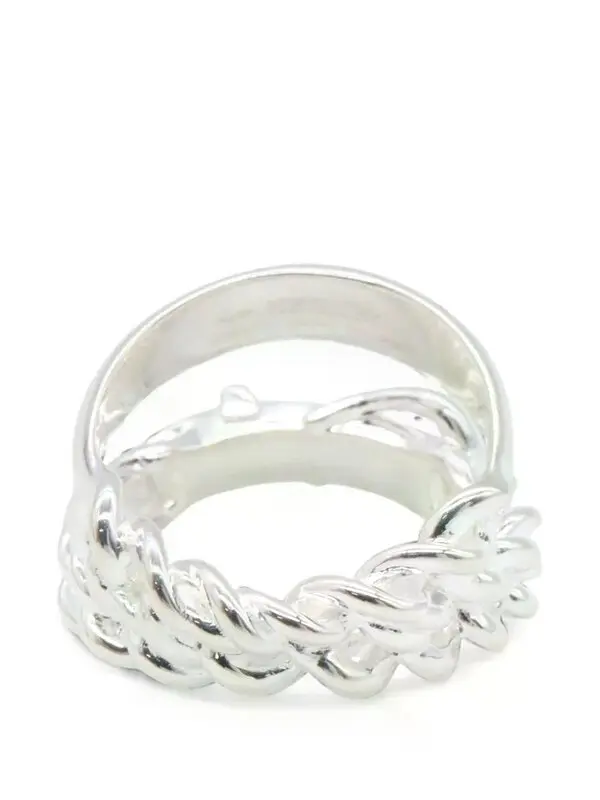 Hermès Buckle Detail Ring - Silver
