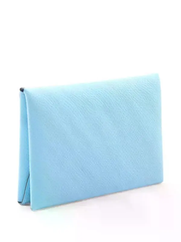 Hermès 2021 Calvi Duo Coin Purse - Blue