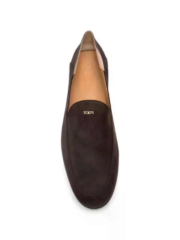TOD'S Logo-detail Suede Loafers