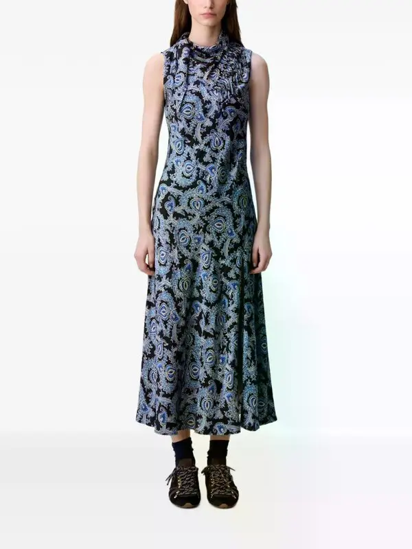 Claudie Pierlot Sleeveless Paisley Print Dress