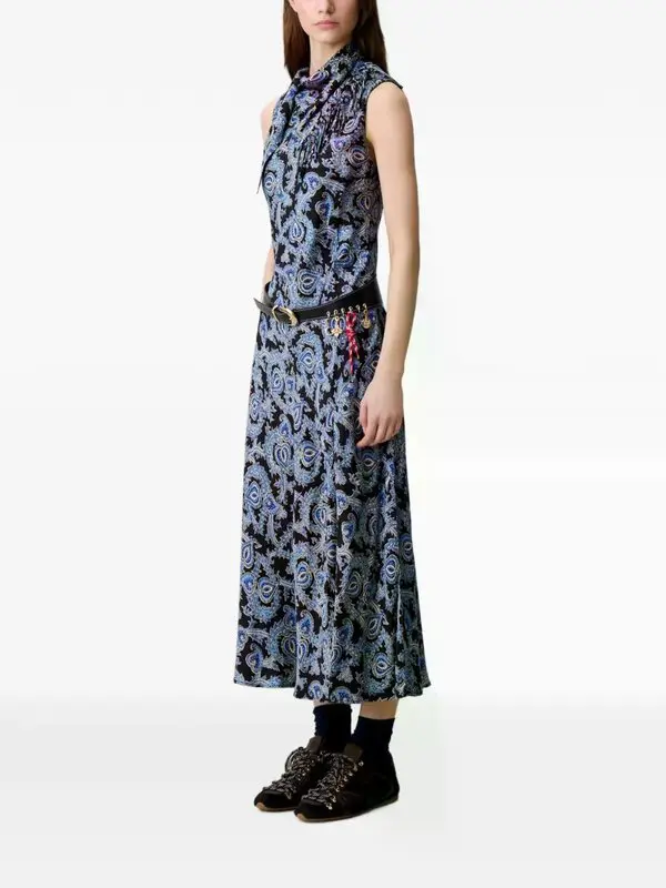 Claudie Pierlot Sleeveless Paisley Print Dress
