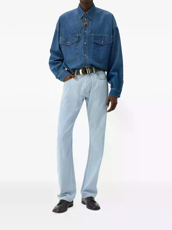 Versace Straight-leg Chambray Jeans