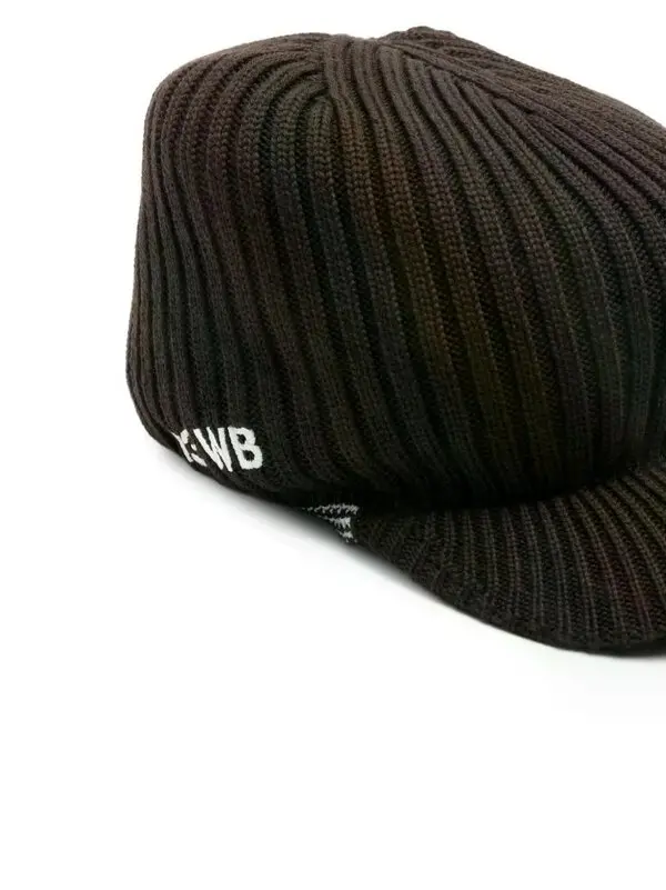 Adidas Wales Bonner Ribbed-knit Peaked Hat