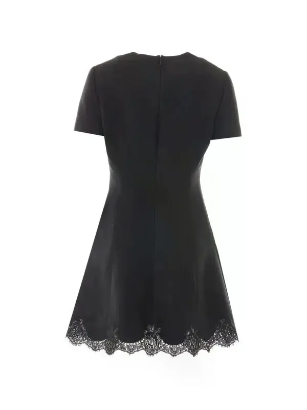 Valentino Garavani Lace-trim Mini Dress - Black
