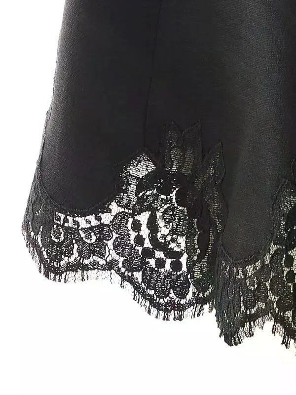 Valentino Garavani Lace-trim Mini Dress - Black