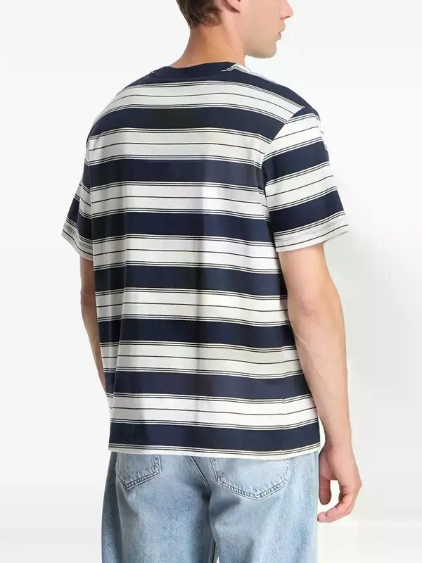Calvin Klein Striped Logo-embroidered T-shirt