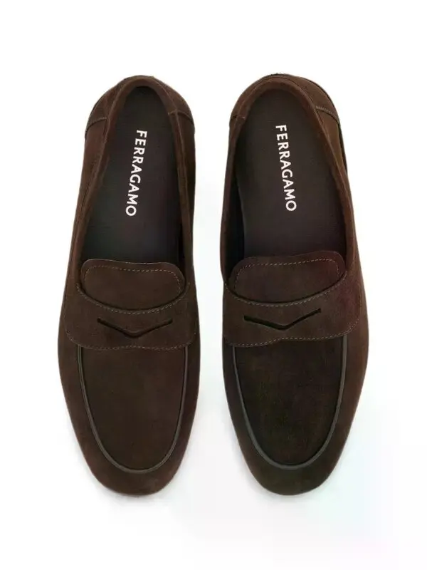 FERRAGAMO Suede Tubular Loafers