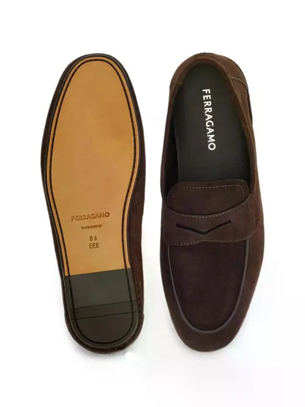 FERRAGAMO Suede Tubular Loafers