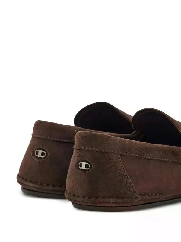 FERRAGAMO Suede Tubular Loafers