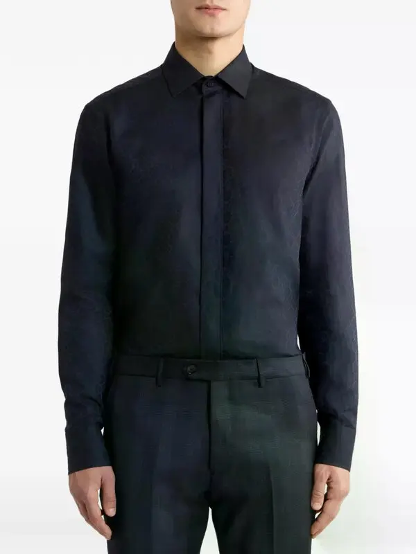 Etro Cotton Jacquard Shirt With Medallion-motif