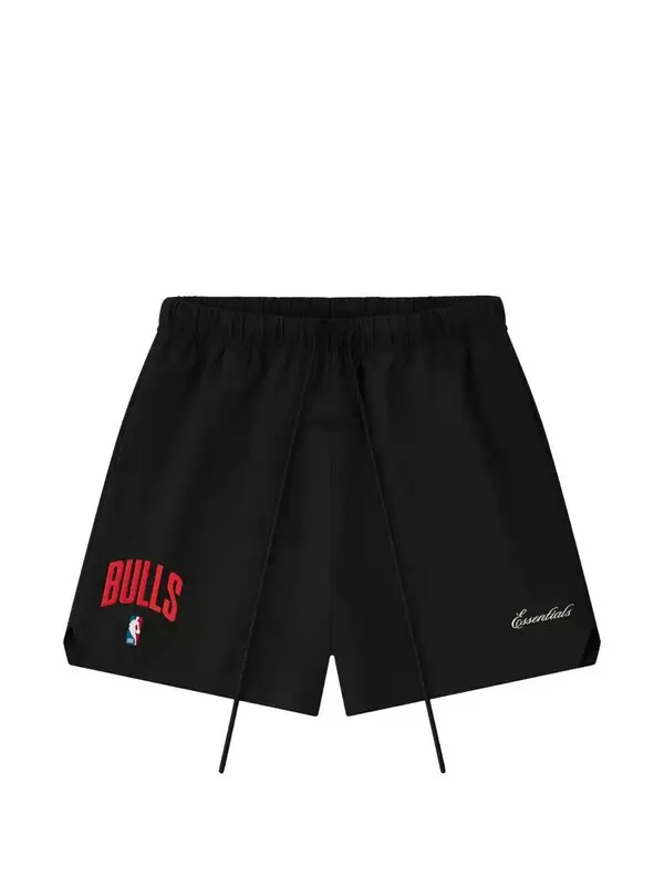 Fear Of God X Nba Logo Print Drawstring Shorts - Black