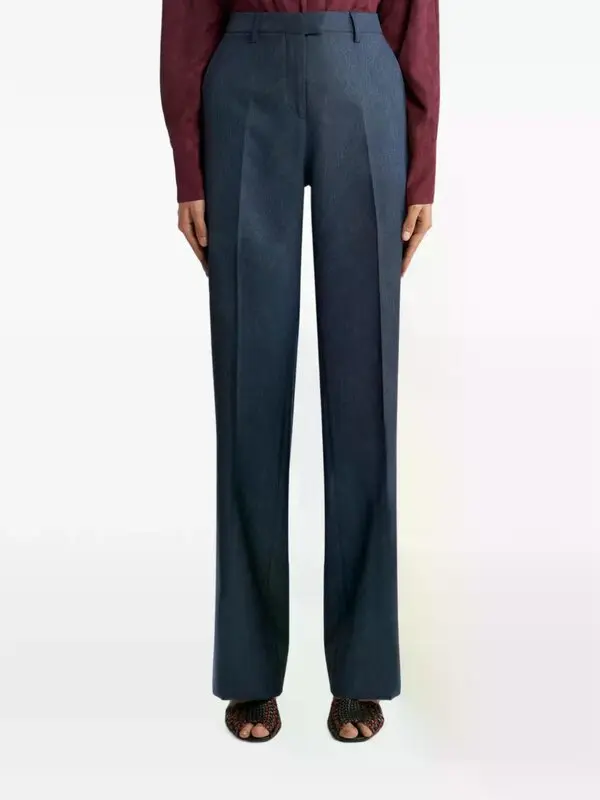 Etro Wool Jacquard Paisley Trousers