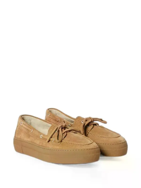 SUMMERY COPENHAGEN Platform Suede Sneakers - Brown