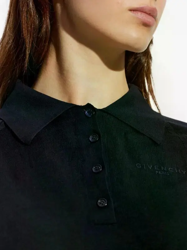 Givenchy Logo Embroidered Polo Top
