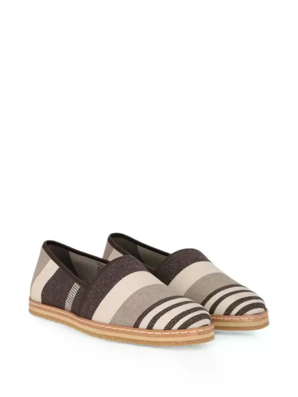 TOD'S Striped Slip-on Loafers