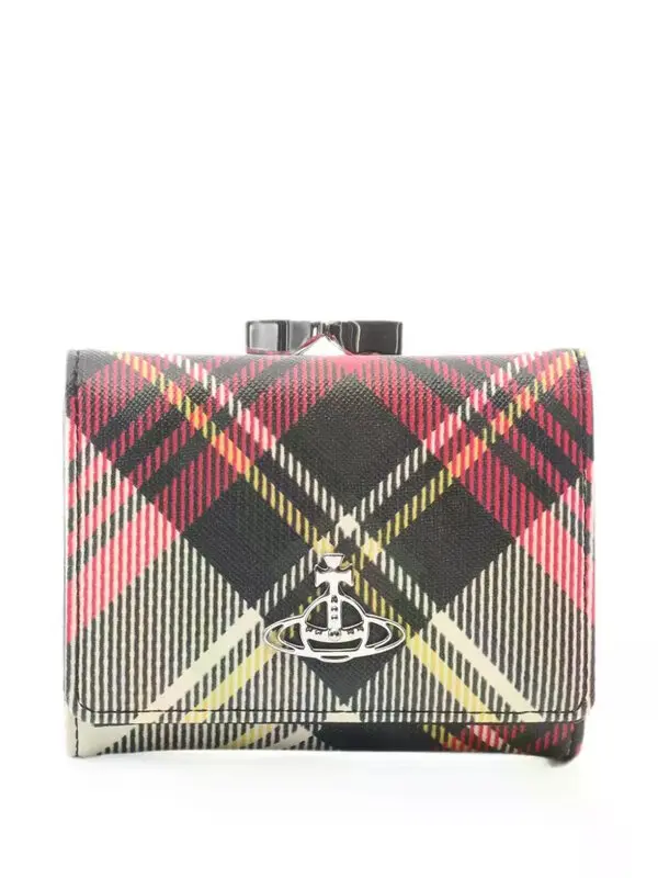 VIVIENNE WESTWOOD Saffiano Trifold Wallet - Black