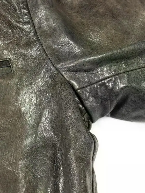 Dolce & Gabbana Floral Embroidery Leather Jacket