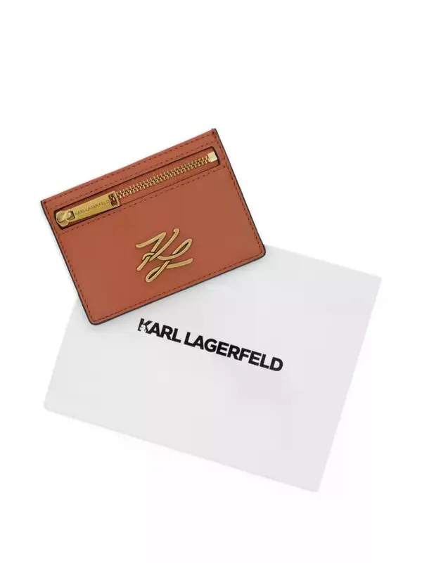 Karl Lagerfeld K/autograph Cardholder With Zip - Brown
