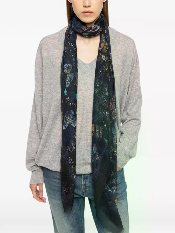 Zadig&Voltaire Kerry Butterfly Scarf 135 - Blue