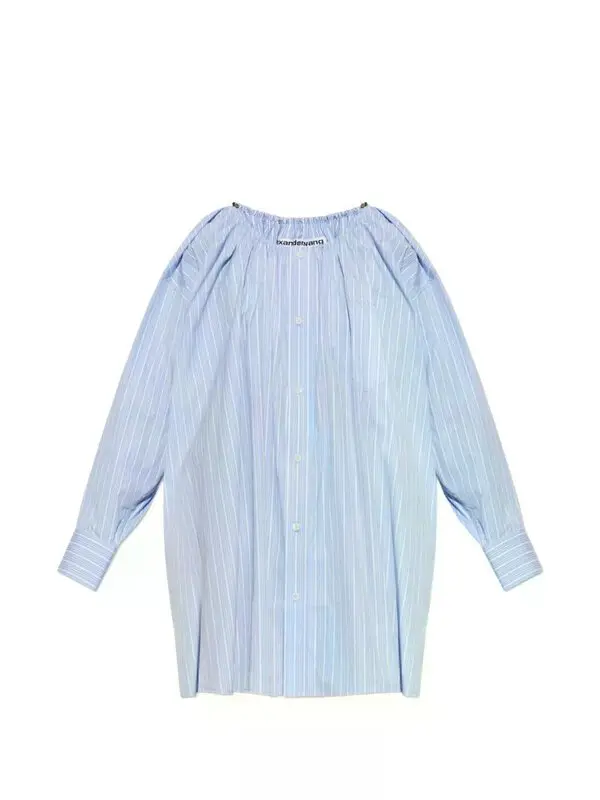 Alexander Wang Striped Off-shoulder Dress