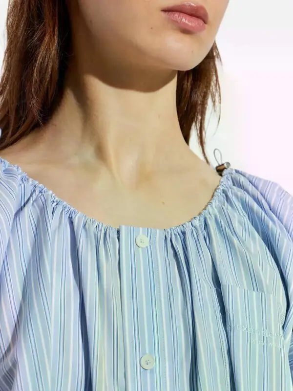 Alexander Wang Striped Off-shoulder Dress