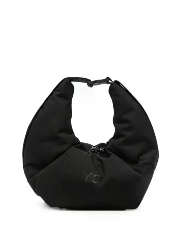 Y3 Crescent Logo-print Padded Tote Bag - Black