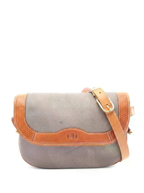 Dior 2000s Cd Logo Shoulder Bag - Grey