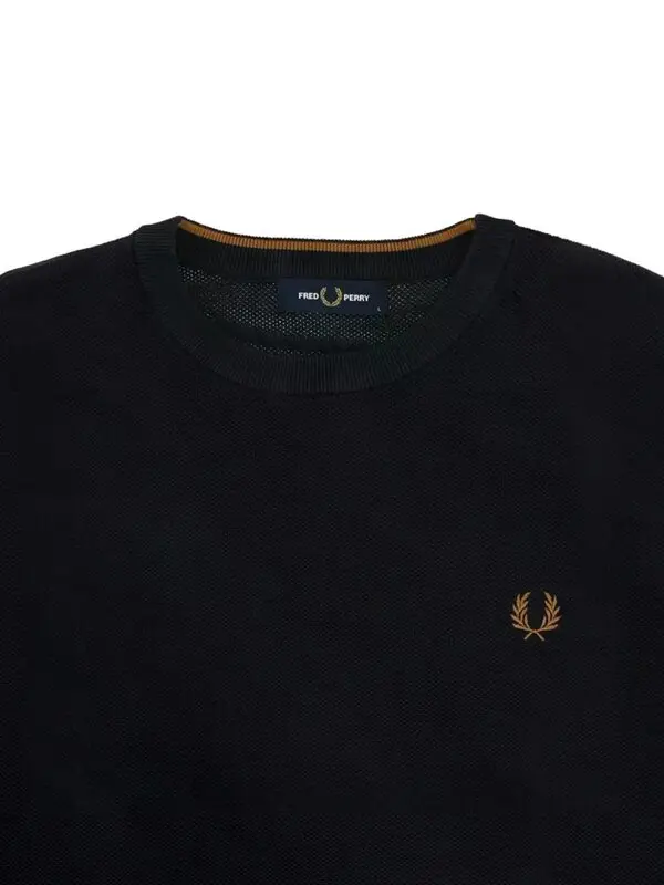 Fred Perry Embroidered Waffle Knit Sweatshirt
