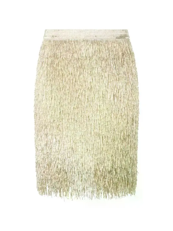 Moschino Embellished Fringe Mini Skirt