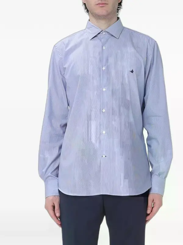 BROOKSFIELD Striped Button-down Shirt - Blue